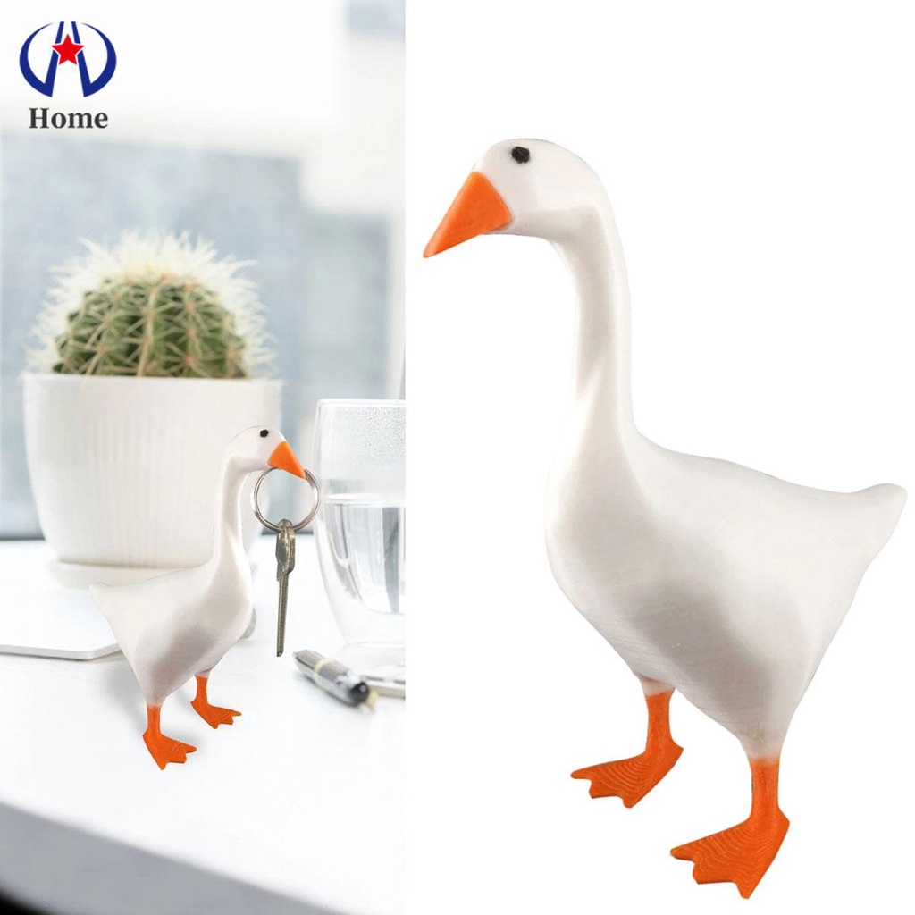 Magnetic Key Holder Cute Goose Key Hanger Vivid Animal Figurines Glass ...