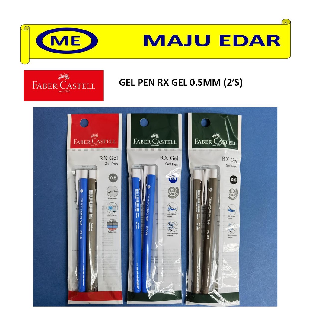 FABER CASTELL GEL PEN RX GEL 0.5MM (2'S) | Shopee Malaysia