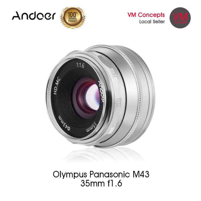 ANDOER M4/3 35mm F1.6 Manual Focus, Large Aperture Prime Lens for ...
