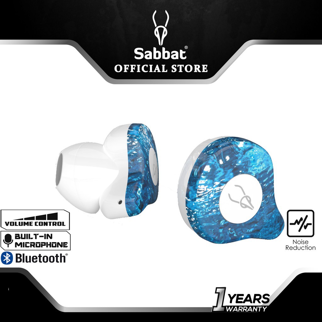 Sabbat X12 Pro Bluetooth 5.0 TWS True Wireless Semi In-Ear Earbuds with HD Sound Hi-Fi Stereo ...