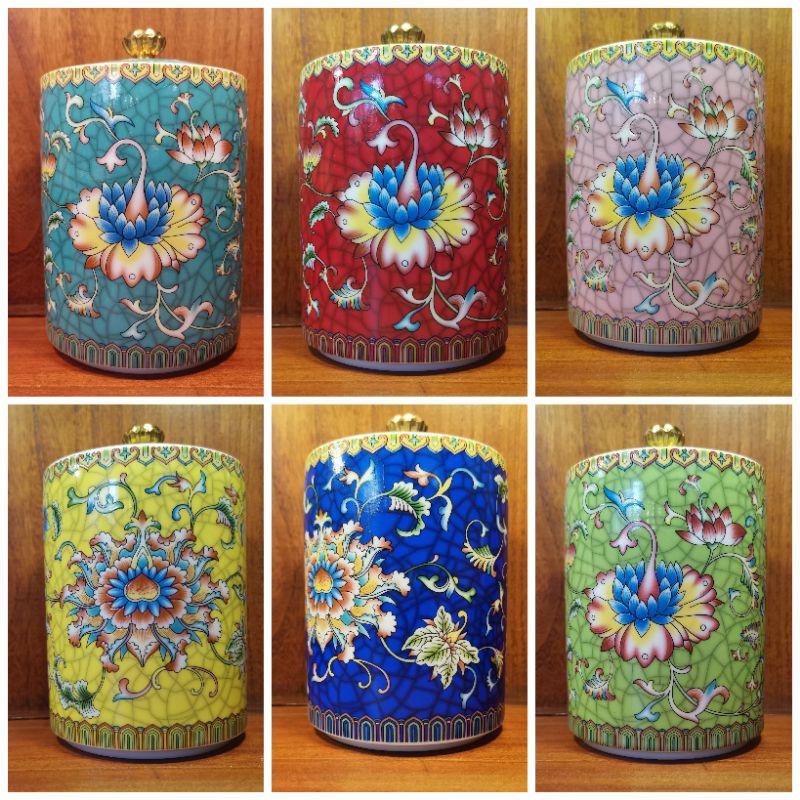 密封茶叶罐 Air Tight Small And Big Bottle, Porcelain Tea Container Balang ...
