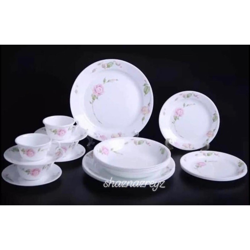 Corelle Country Rose (set dengan cawan tangkai putus) | Shopee Malaysia