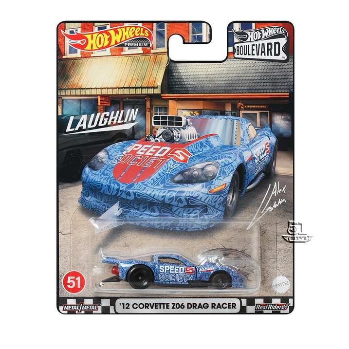 Hot Wheels Premium Boulevard #51 - '12 Corvette Z06 Drag Racer | Shopee Malaysia