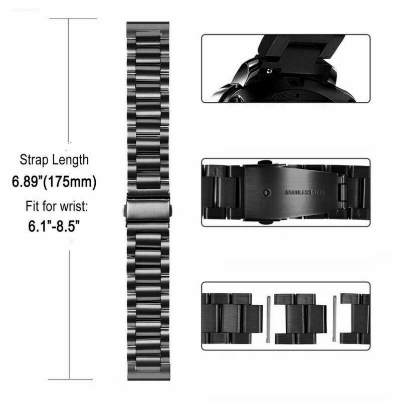 20mm Stainless Steel Straps For Garmin Forerunner 165 / 165 Music Smart ...