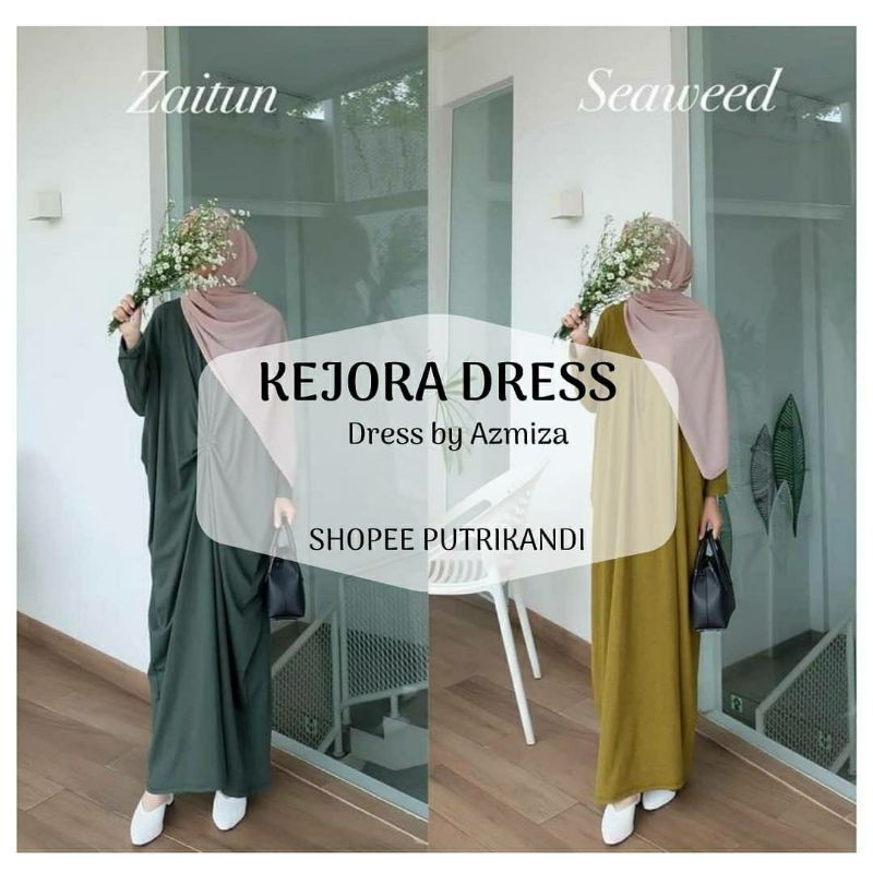 Kejora DRESS Olive SEAWEED BY AZMIZA | Shopee Malaysia