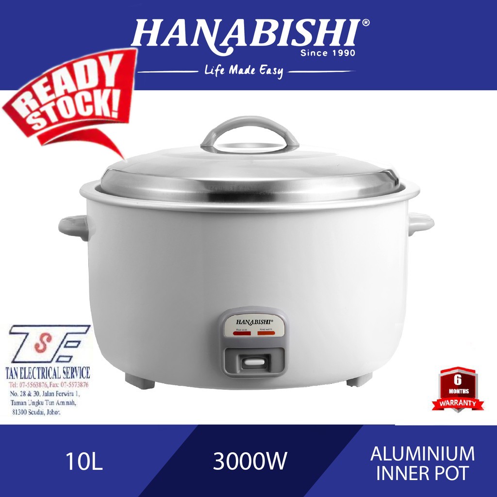 Hanabishi Commercial Rice Cooker 10L HA8110R | Shopee Malaysia