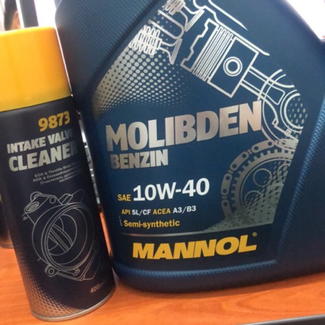 (PROMOSI)MANNOL Molibden Benzin 10W40 ENGINE OIL ( 4 LITER ) **FREE ...