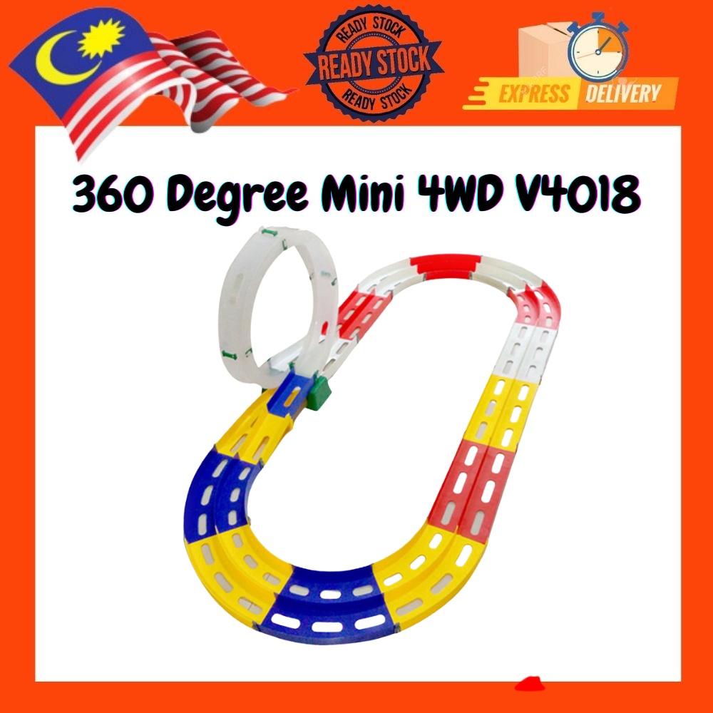 360 Degree Mini 4WD Circuit Tamiya Track 2 Lane Brand Daxing V4018 ...