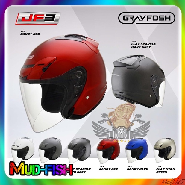 TOPI KELEDAR GRAYFOSH J FORCE 3 HELMET (JF3) | Shopee Malaysia