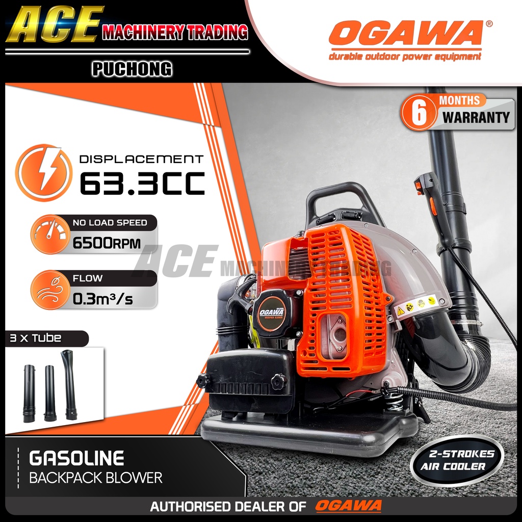 [ 100% Original ]OGAWA Backpack Blower (OBL6600) 2-Stroke Backpack Blower Powerful Blower For ...