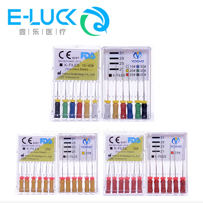 6pcs/pack 21/25mm Dental Endodontic K Files Root Canal Endodontics File ...