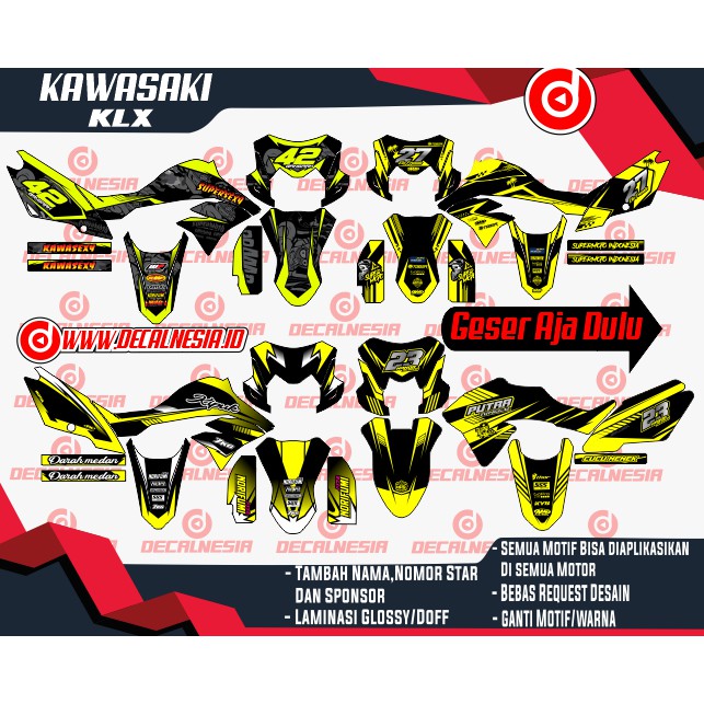 Klx 150 BF Sticker/KLX DTRACKER Decal/KLX DTRACKER Sticker/KLX BF Decal ...