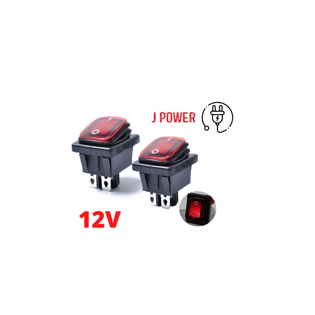 Waterproof Illuminated 4P 6P Rocker Switch 16A On-Off/ On-off-On IP65 ...