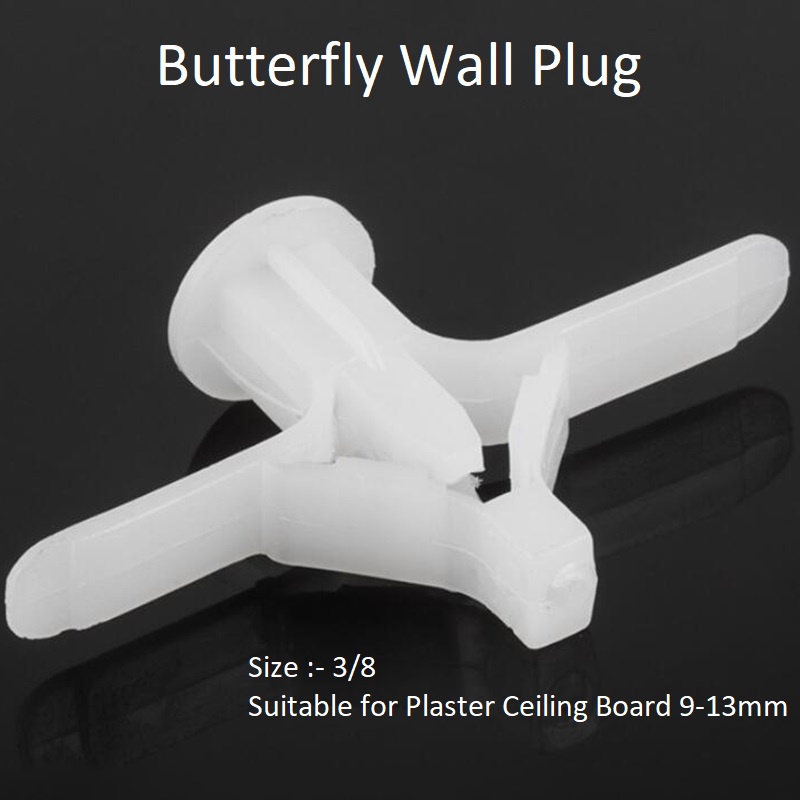 Partition Wall Plug PVC Butterfly Wall Plug Partition Plug Butterfly ...