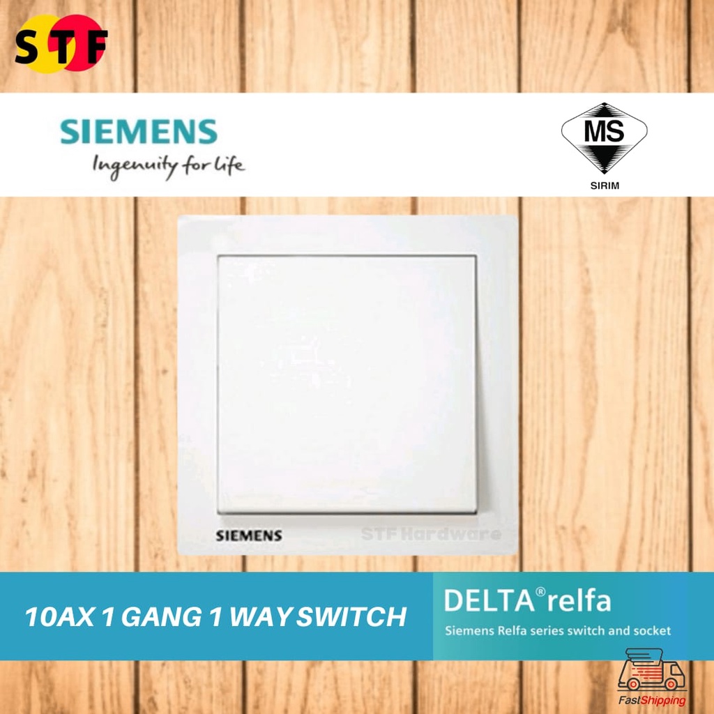 SIEMENS DELTA® Relfa SERIES 10AX 1 WAY 1 GANG SWITCHES SIRIM APPROVED ...