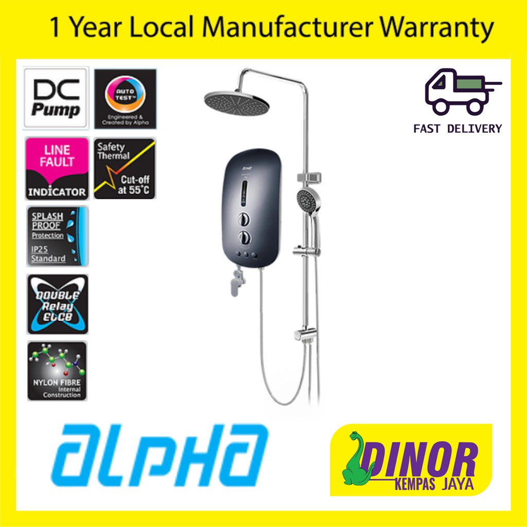 Alpha Water Heater Smart 18i Plus Rainshower Inverter with DC pump SMART-18i PLUS-R/SHOWER (M/B ...