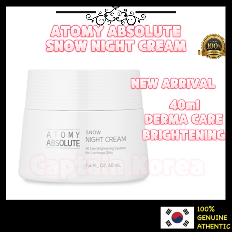 [Atomy] Absolute Snow Night Cream 40ml DERMA CARE Whitening New arrival ...