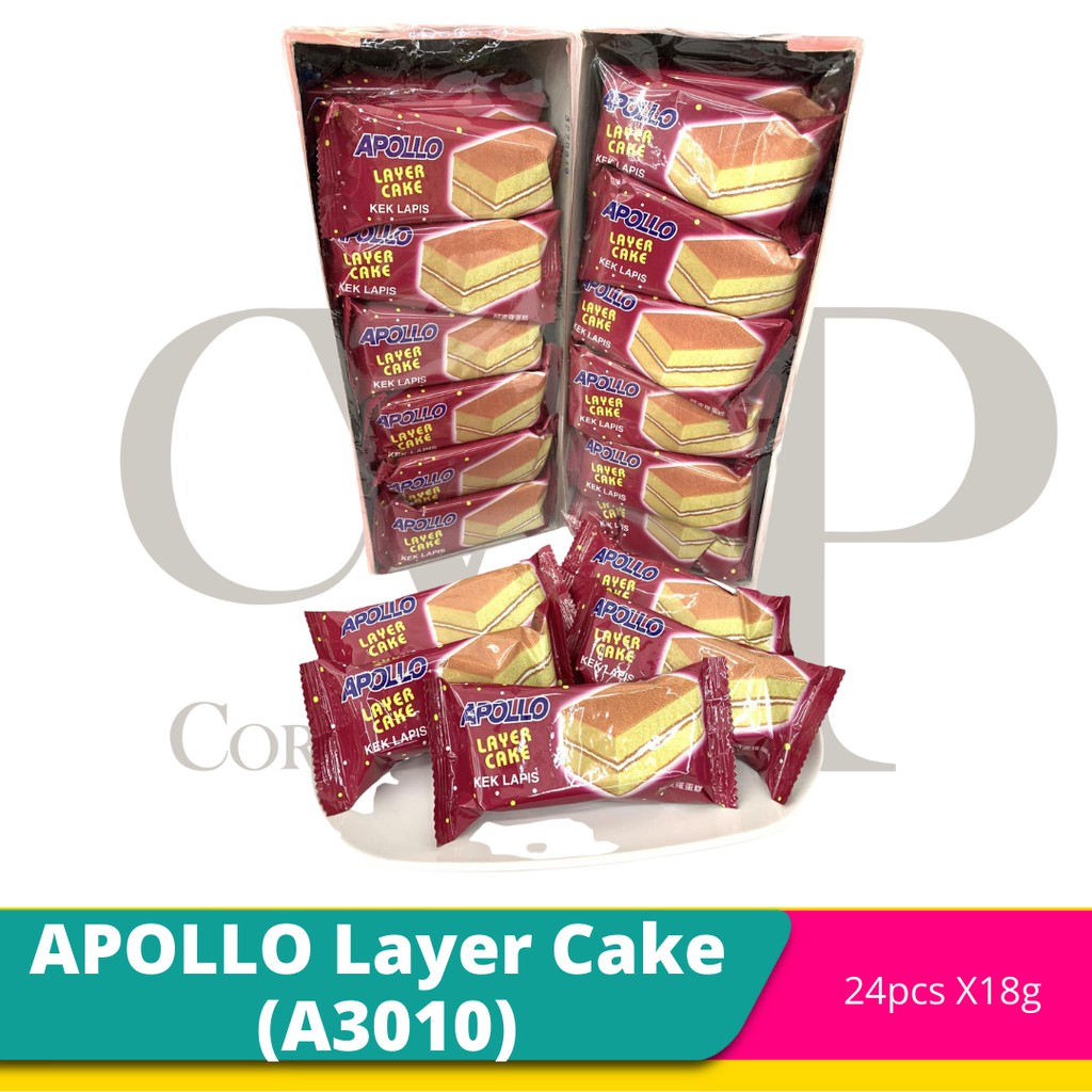 Apollo Chocolate Layer Cake 24s x 18G [HALAL] | Shopee Malaysia