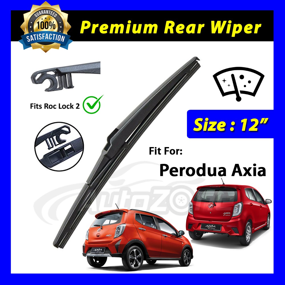 Perodua Axia (12") Rear Wiper (1pc) Pengelap Cermin Belakang (Sebatang ...