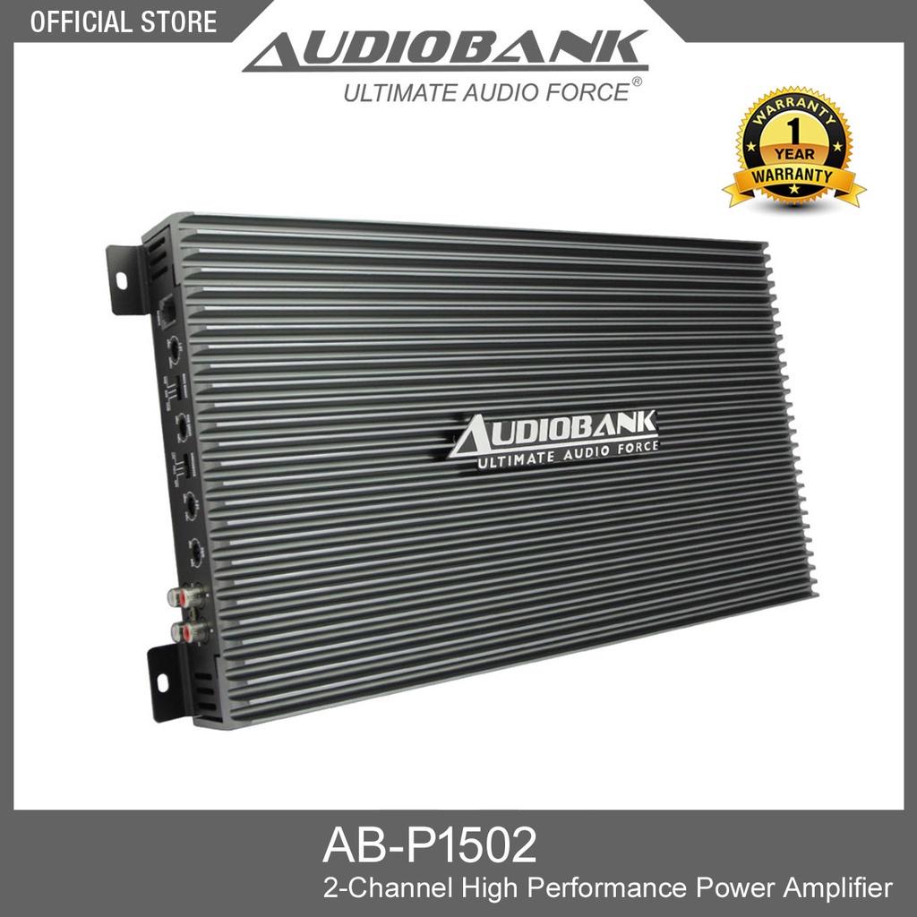 AUDIOBANK Car Audio AB-P1502 2-Channel High Performance Power Amplifier ...
