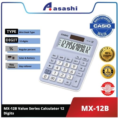 Casio MX-12B Mini Desk MX-12B Calculator | Shopee Malaysia