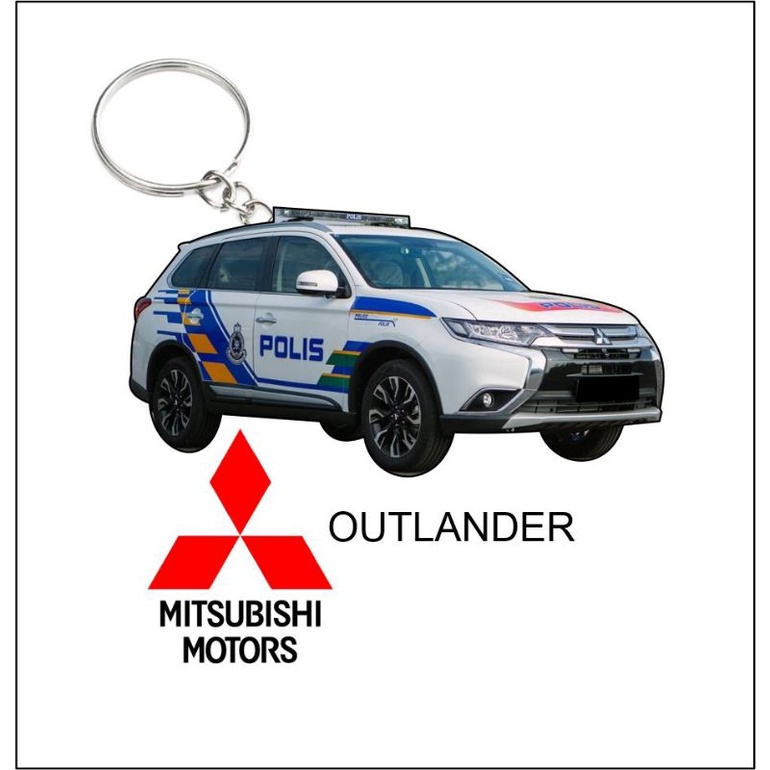 Mitsubishi outlander pdrm polis police keychain 2d | Shopee Malaysia