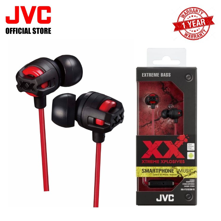 JVC Extreme Bass Headphone with Remote & Mic HA-FX103M | Shopee Malaysia
