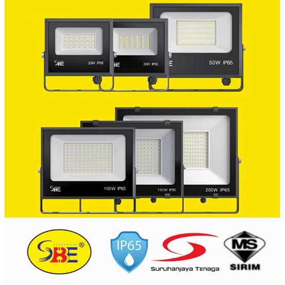 SBE LED Flood Light ( Sirim ) 20w 30w 50w 100w 150w 200w | Shopee Malaysia