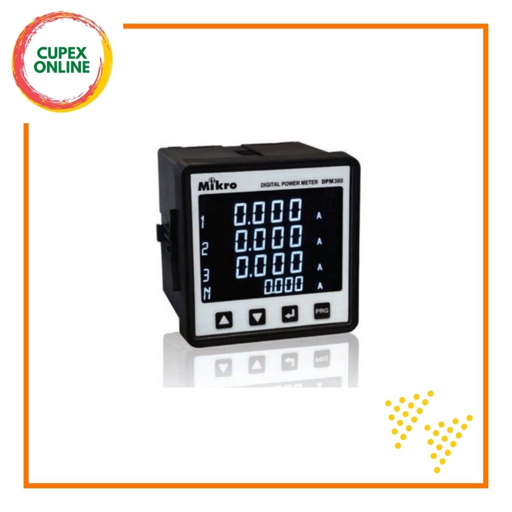MIKRO DPM380 Digital Power Meter c/w RS485 90-415VAC / 100-300VDC (cupex) | Shopee Malaysia