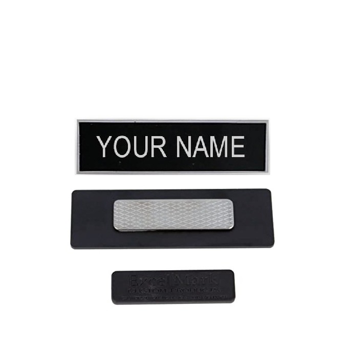 Name Tag (Plastic / Metal) Magnet / Pin | Shopee Malaysia