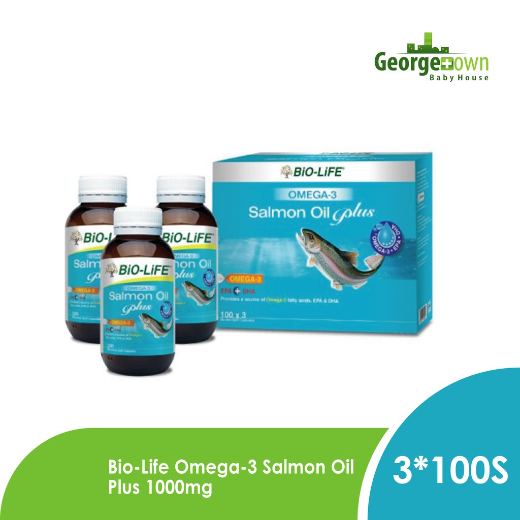 BIO-LIFE OMEGA-3 SALMON OIL PLUS 1000MG 3*100'S (GTG) | Shopee Malaysia