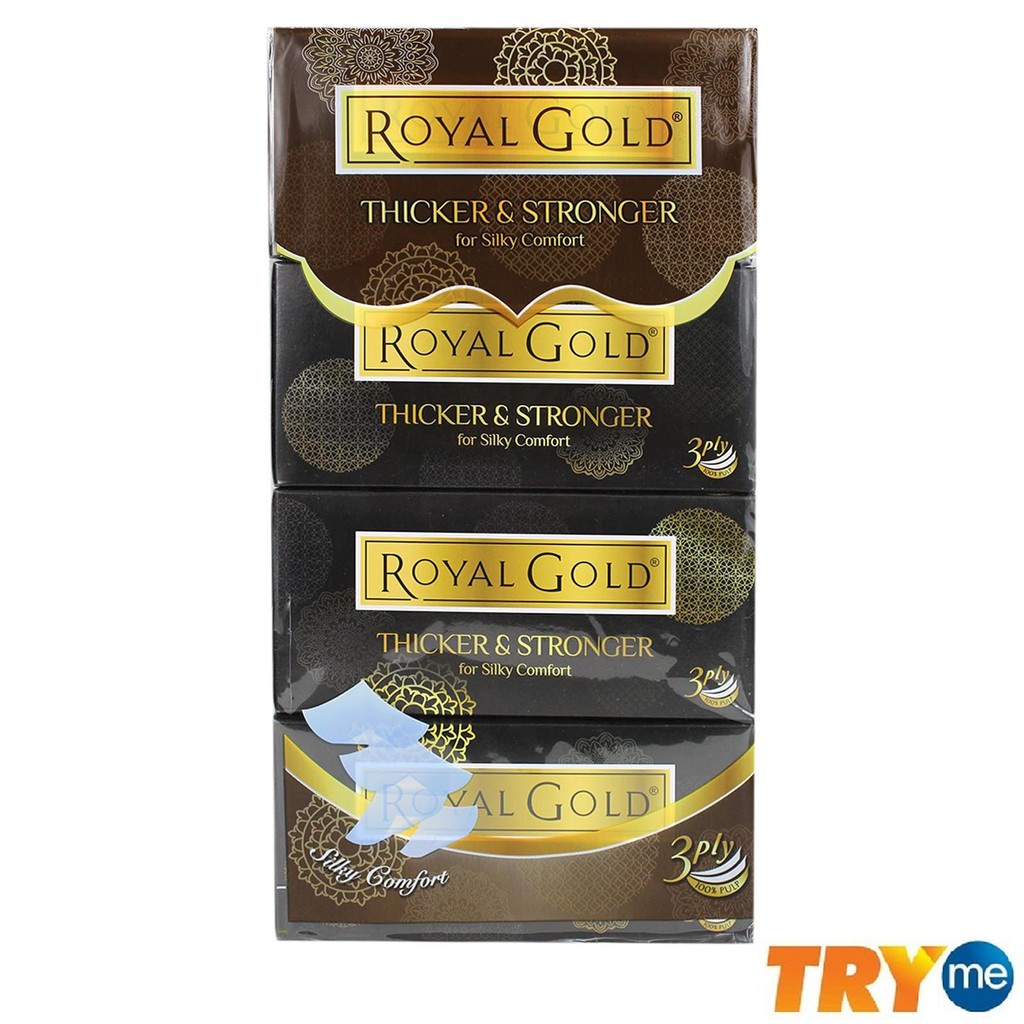 Royal Gold Luxurious Facial Tissue PBPB-522A (3ply x 4 box x 120’s ...