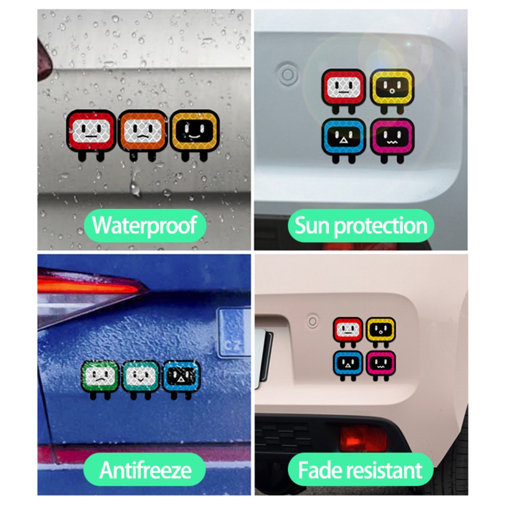 3M Motorcycle Car Bike Sticker Cube Man High Reflective Warning ...