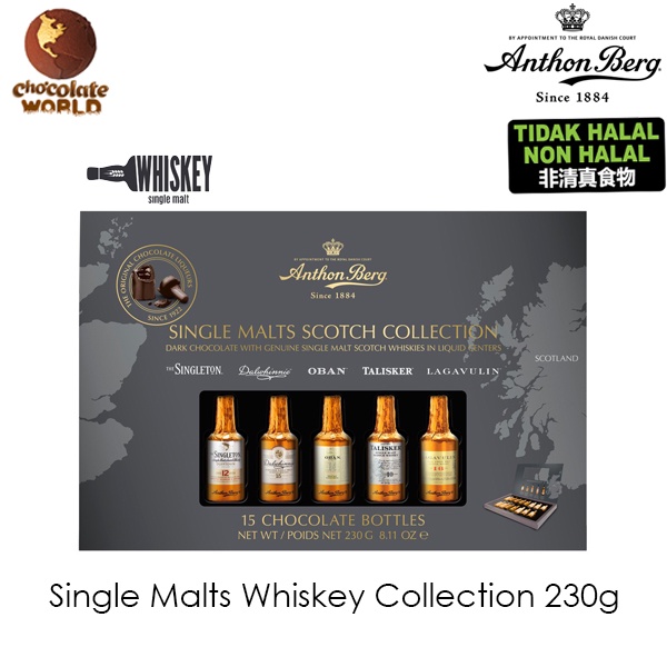 [NON-HALAL] Anthon berg single malts scotch collection 230G 15 ...