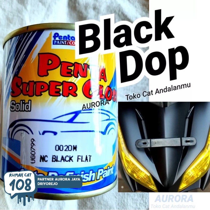 HITAM Paint House - Super Gloss NC Black Flat 200ml Penta Paint Doff ...