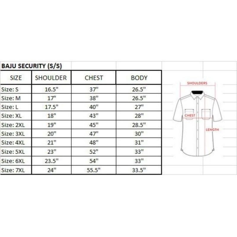 Security Guard Uniform Seragam Pengawal Keselamatan | Shopee Malaysia