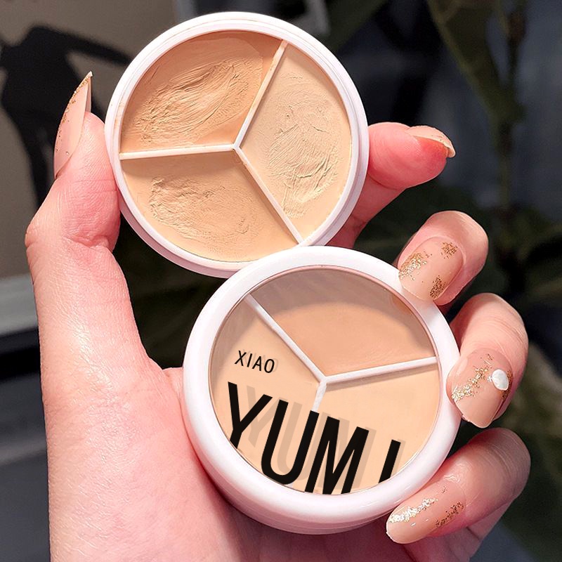 3-color concealer /concealer/palette cream/ texture covers acne marks ...