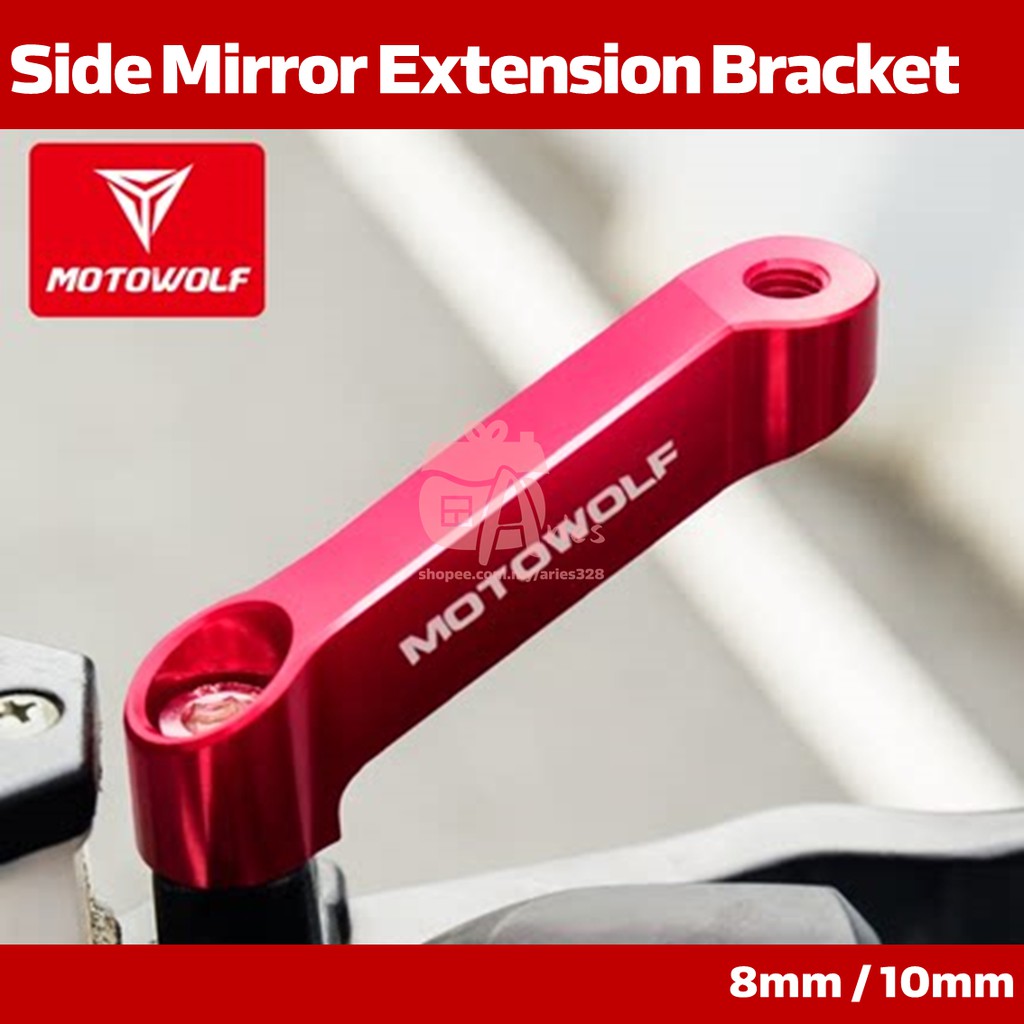 MOTOWOLF Side Mirror Riser Extension Extender Bracket | Shopee Malaysia