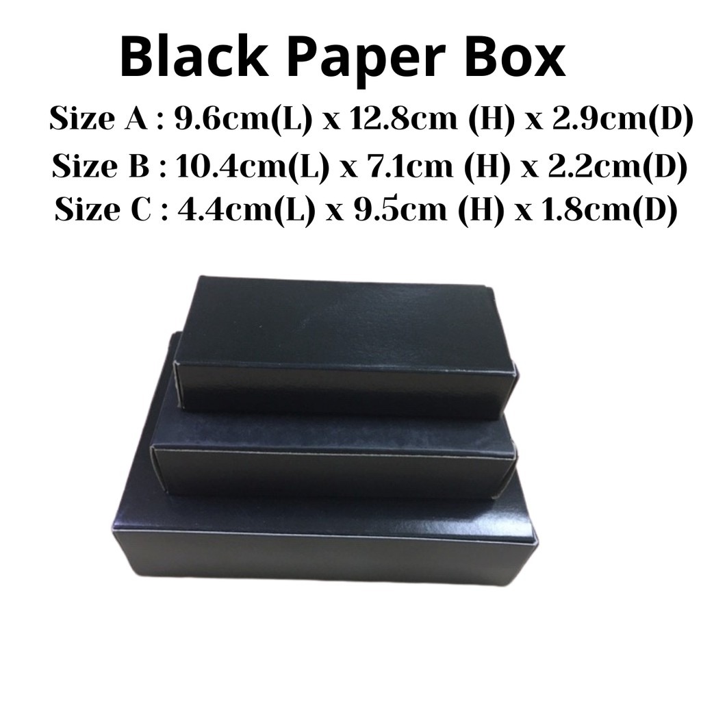 20PCS Per Lot Kraft Black Paper Box Nice Gift Box Packaging Ready made ...