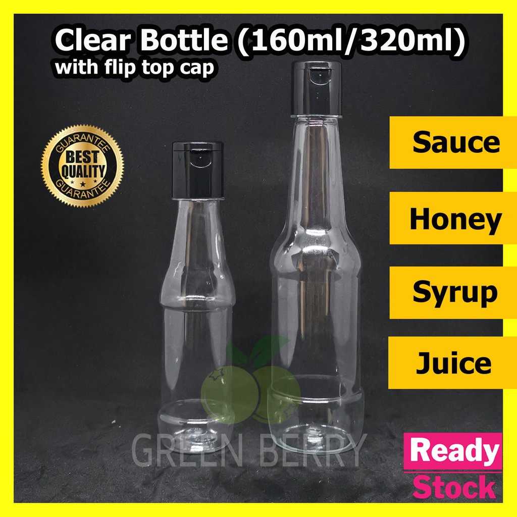 Sauce Bottle with flip top cap / Botol Sos / Honey Bottle / Botol Madu ...