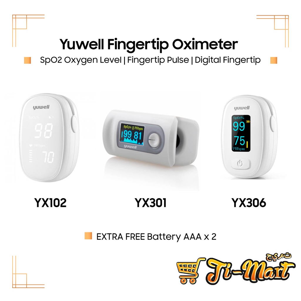 [HOT] Xiaomi Yuwell Oximeter YX102 / YX301 / YX306 [SpO2 Oxygen Level Machine | Fingertip Pulse ...