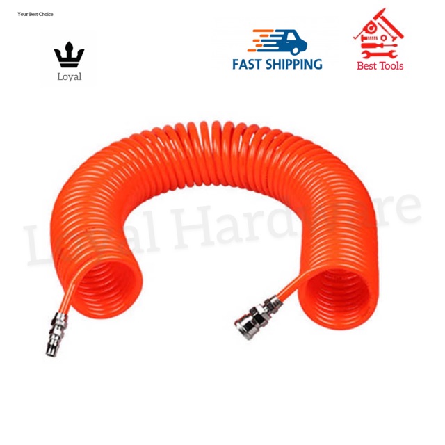 6M Pneumatic PU Coil Hose/PU Spiral Tube/Polyurethane Coiled Tubing ...