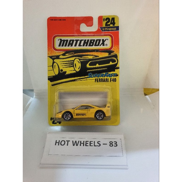 MATCHBOX YELLOW FERRARI F40 | Shopee Malaysia