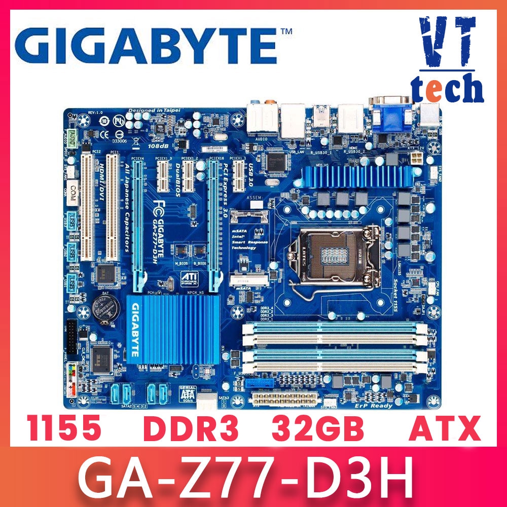 GIGABYTE GA-Z77-D3H Z77P-D3 Desktop Motherboard Z77 Socket LGA 1155 i3 ...