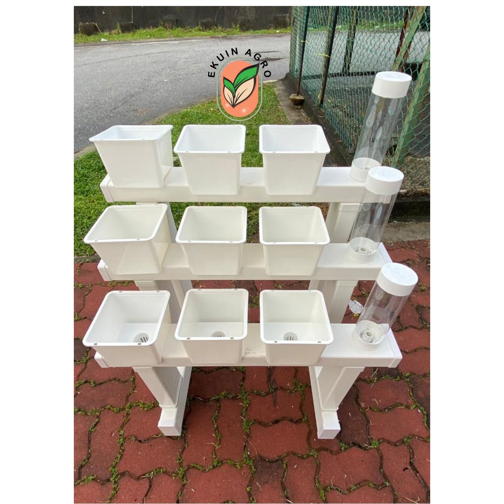 SET HIDROPONIK EAB - 9B | HYDROPONIC SET WITH 9 POT | Shopee Malaysia