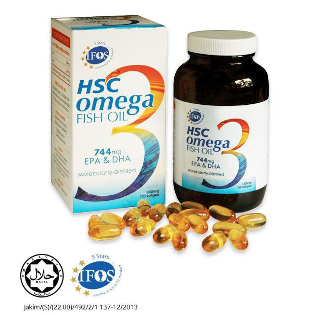 CNI Fish Oil HSC Omega-3 EPA & DHA 30 Softgel 744mg Halal PureMax ...
