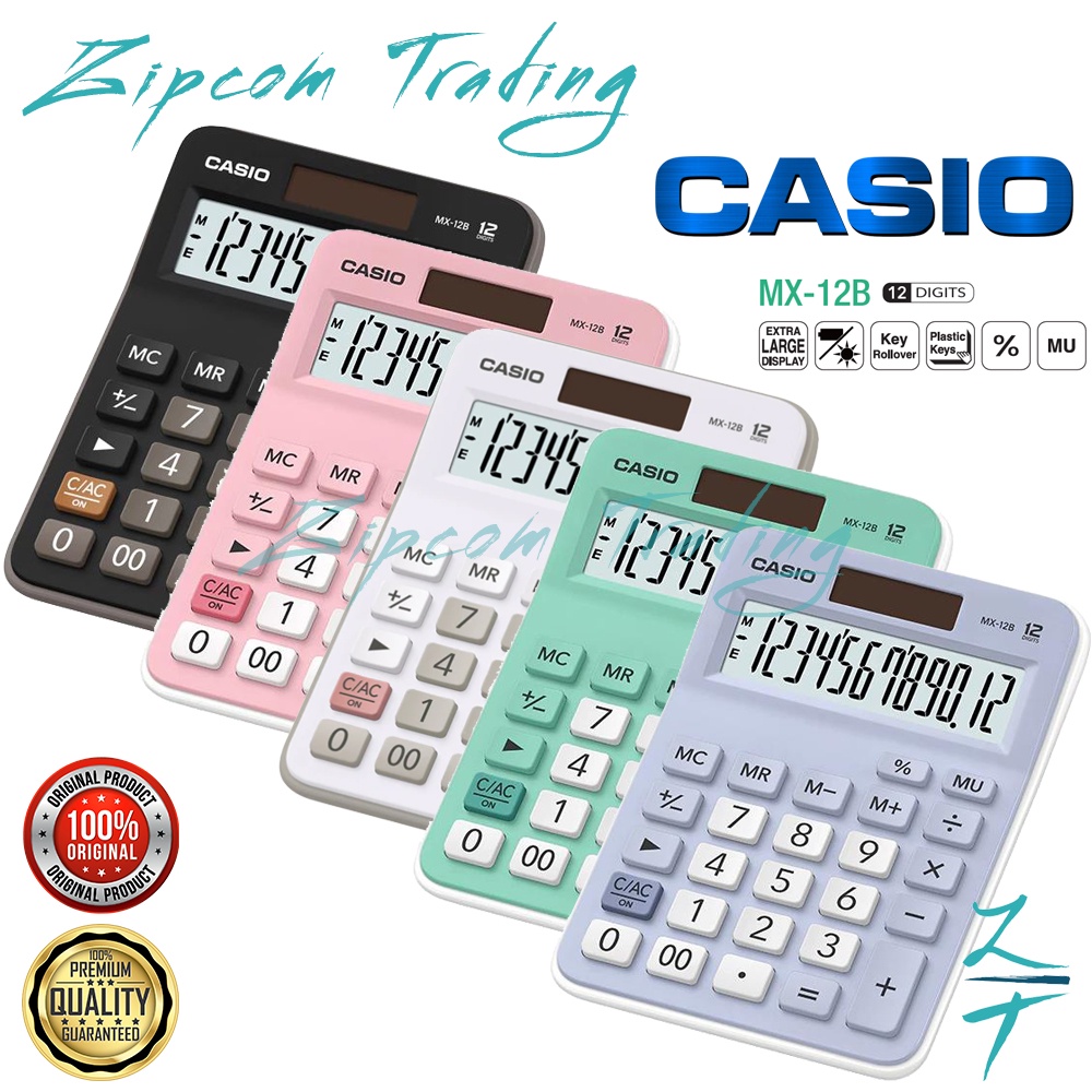 CASIO MX-8B & MX-12B Value Series Calculators (8 Digits & 12 Digits ...
