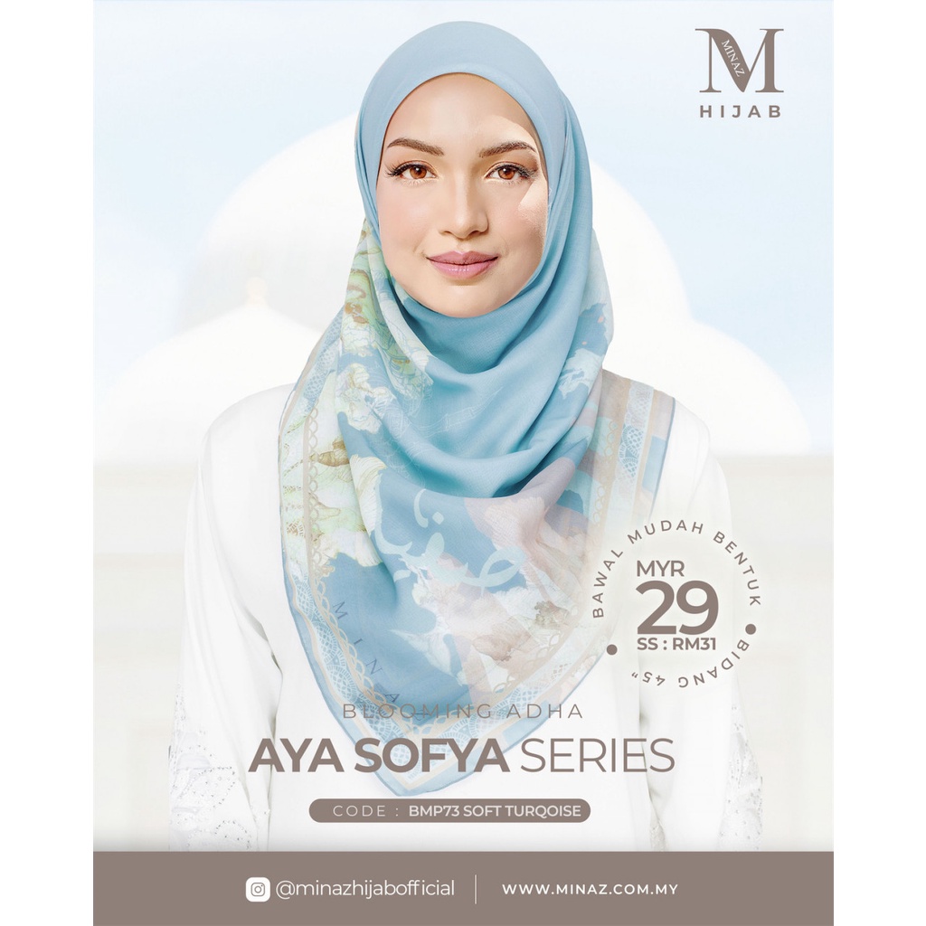 Aya Sofya in Soft Turquoise | Minaz Kembara Cinta Series | Shopee Malaysia