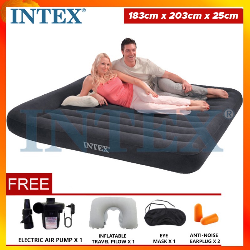 Intex 64144 -1.83M King Size Build-In Pillow Inflatable Air Bed ...