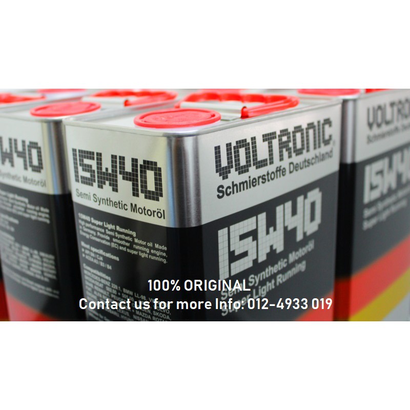 VOLTRONIC ENGINE OIL 15W-40 4 LITERS | Shopee Malaysia